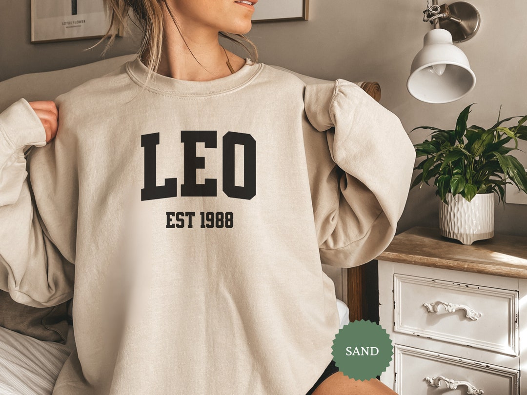 Custom Leo Sweatshirt, Personalized Astrology Sweater, College Style ...