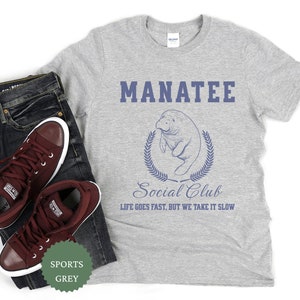 Cute Manatee Shirt, Manatee Social Club Comfort Colors Tshirt, Ocean ...