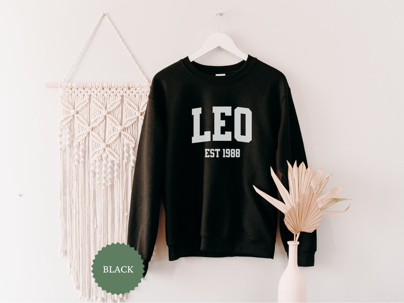 Custom Leo Sweatshirt, Personalized Astrology Sweater, College Style ...