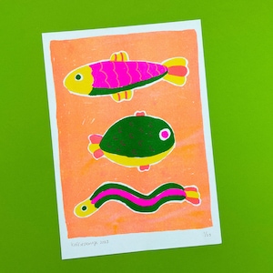 Breakfast Comic A4 Risograph Print - Etsy