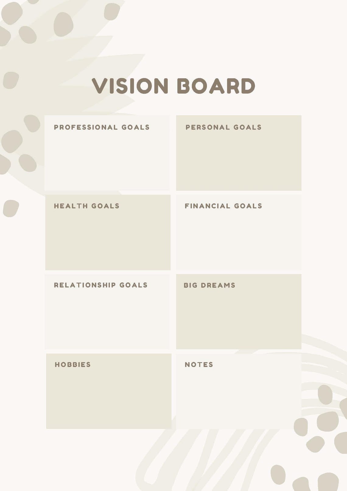 Printable Vision Board Kit | Aesthetic Goal Planner | Digital Dream ...