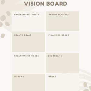 Printable Vision Board Kit | Aesthetic Goal Planner | Digital Dream ...