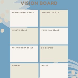 Printable Vision Board Kit | Aesthetic Goal Planner | Digital Dream ...