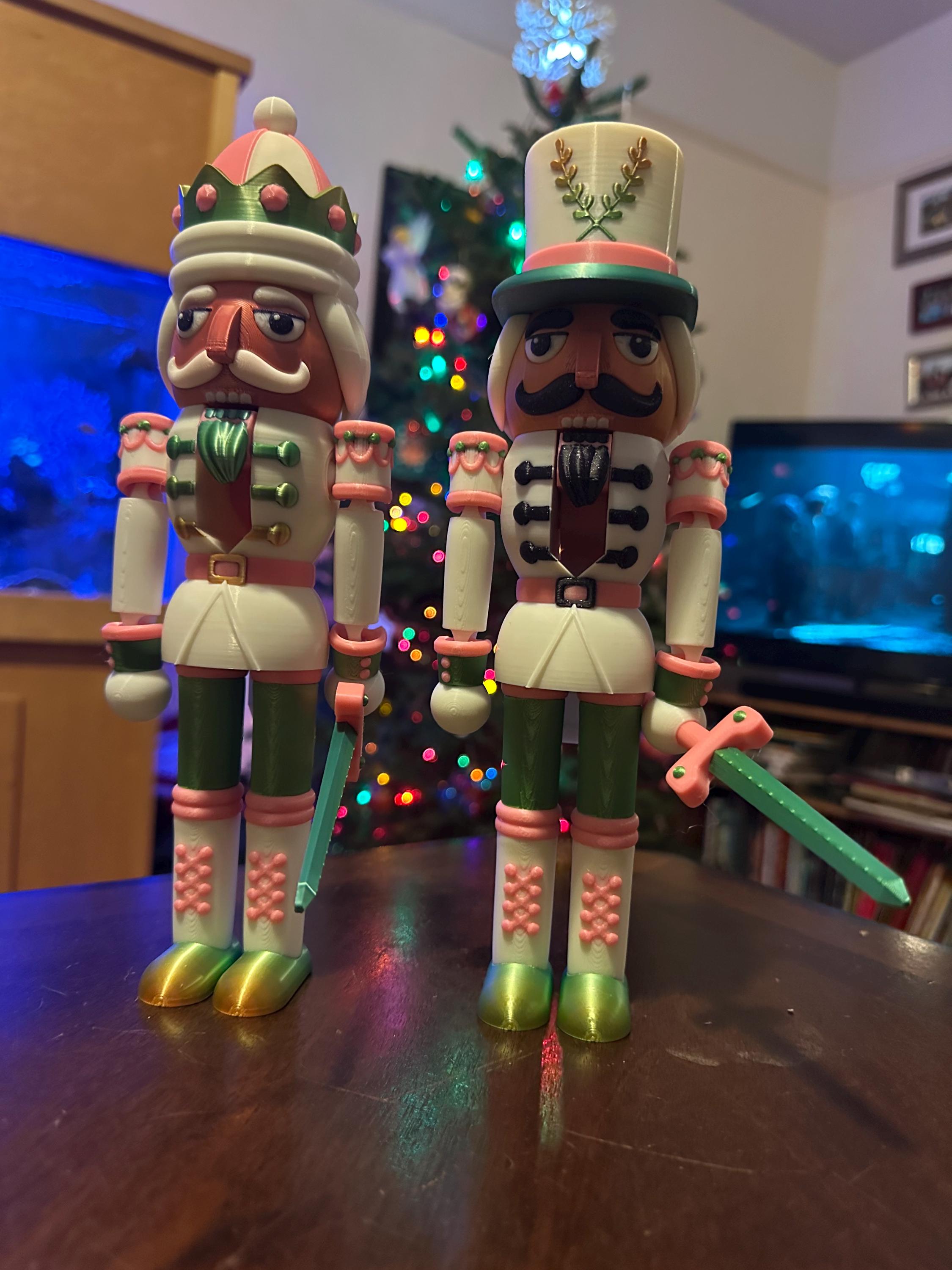 Nutcracker Glow- 3D Printed Articulated Nutcracker- Sensory Stress ...