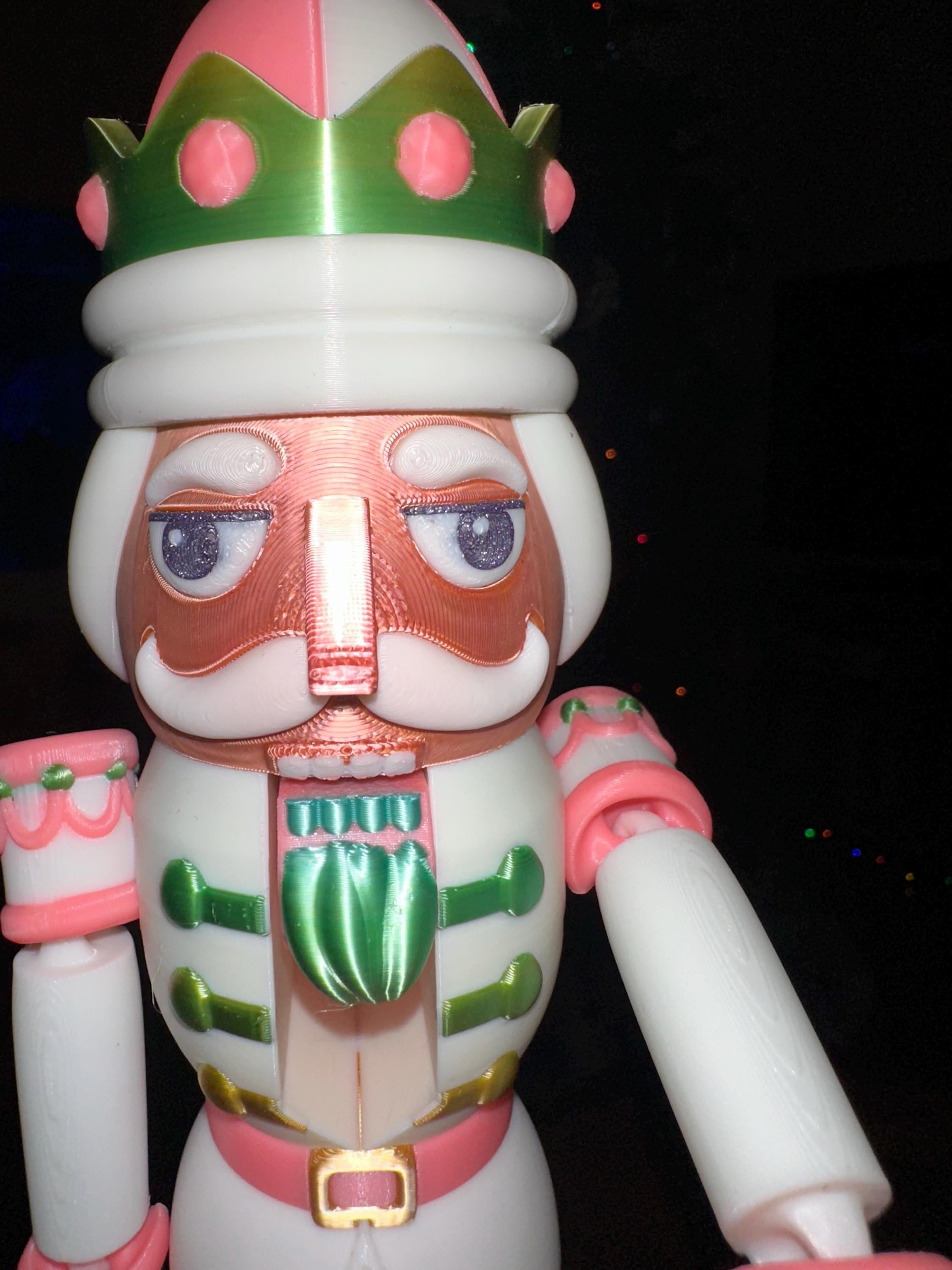 Nutcracker Glow- 3D Printed Articulated Nutcracker- Sensory Stress ...