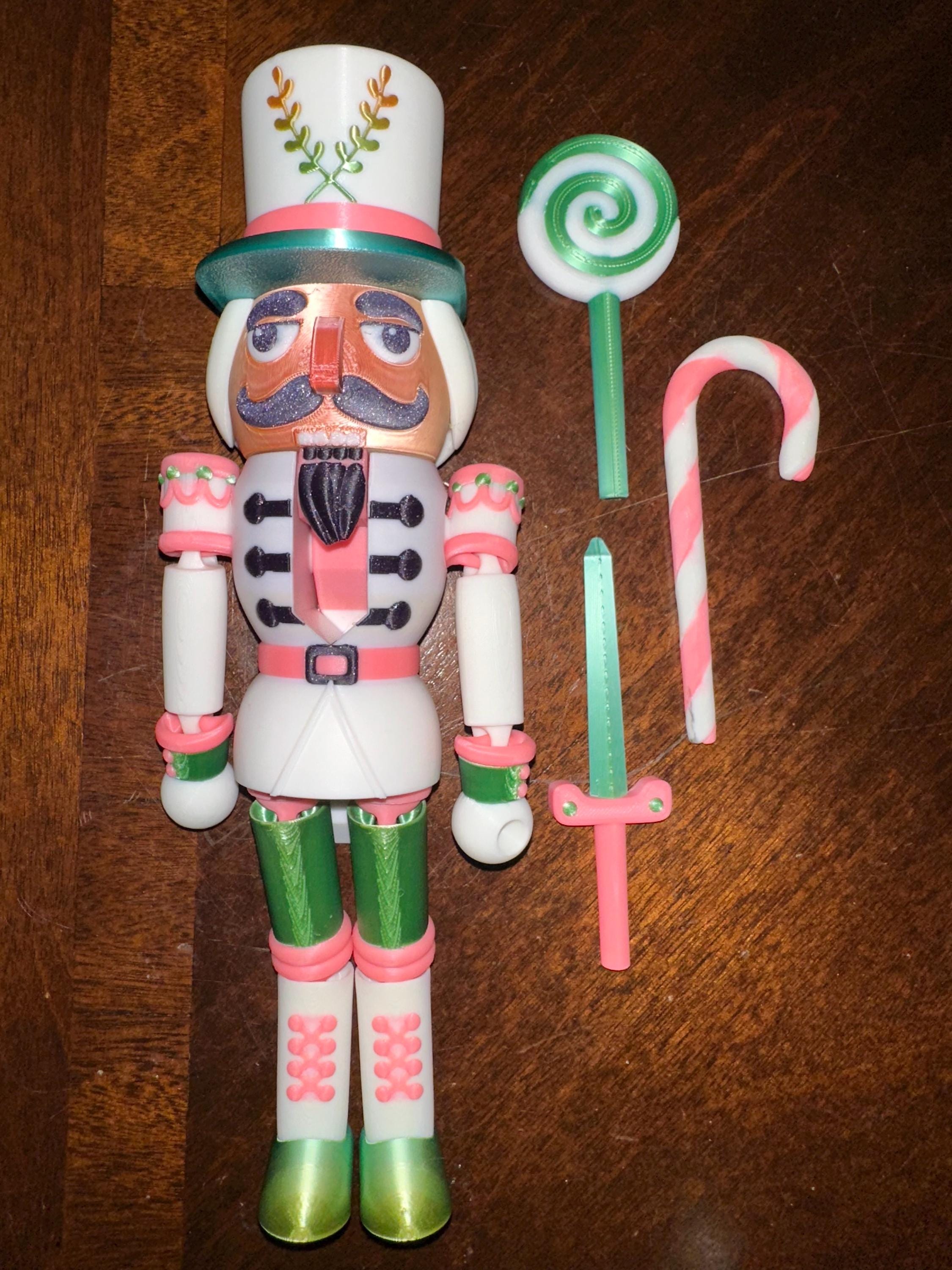 Nutcracker Glow- 3D Printed Articulated Nutcracker- Sensory Stress ...