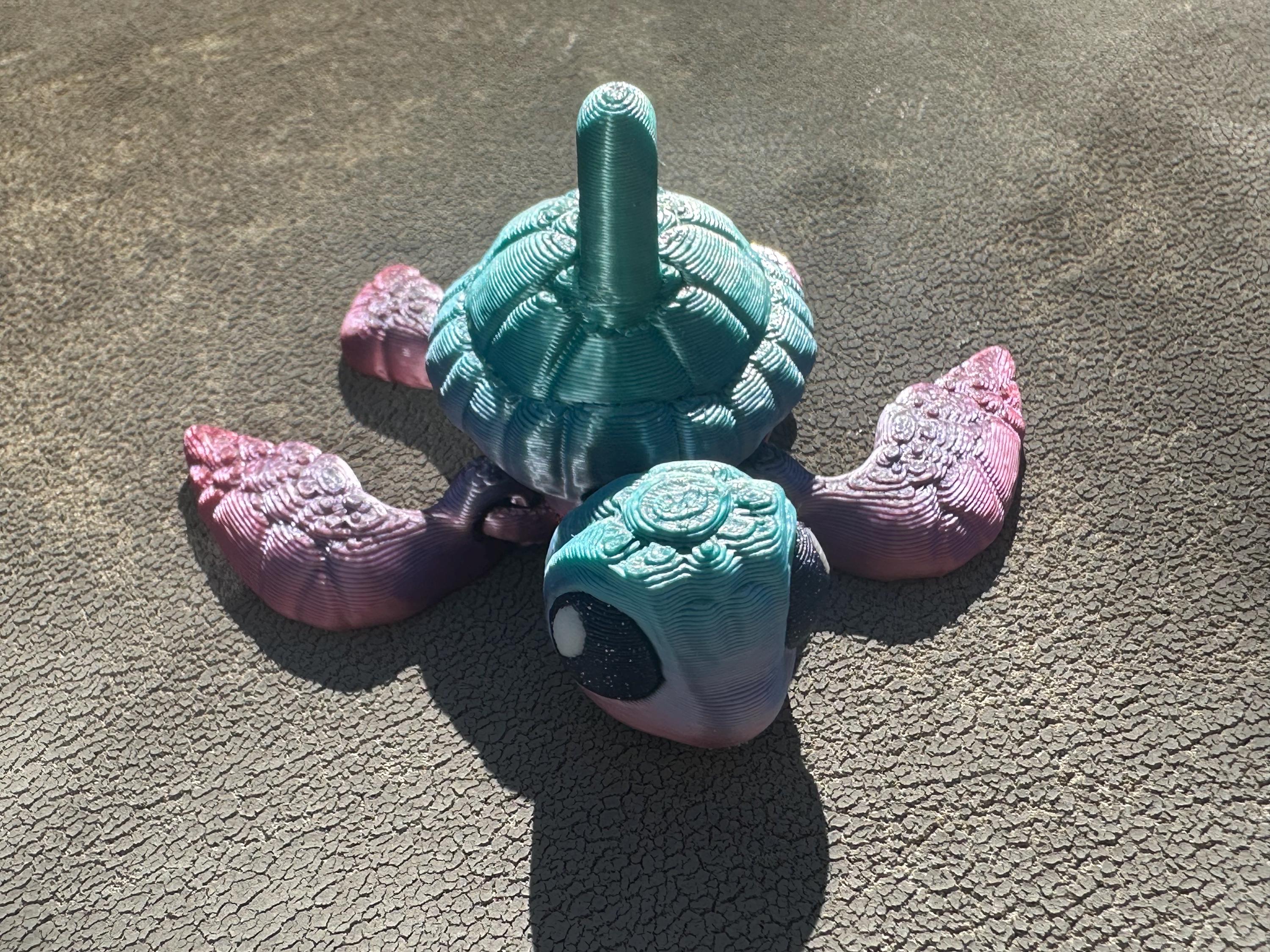Turtle Sea Tortoise - 3D Printed Articulated Turtle - Sensory Stress ...
