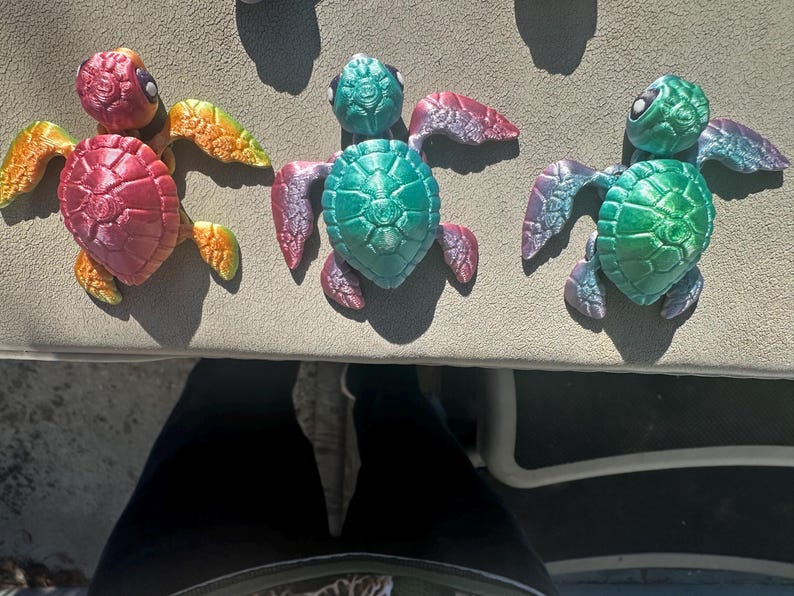 Turtle Sea Tortoise - 3D Printed Articulated Turtle - Sensory Stress ...