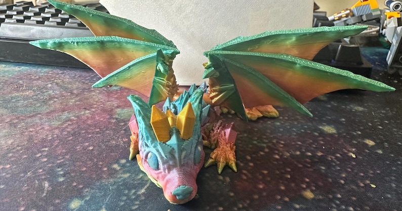 Wolf Dragon Baby Tadling - 3D Printed Articulated Dragon - Sensory ...