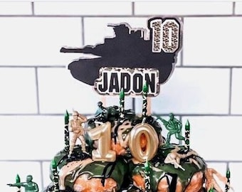 Army Cake Topper | Etsy