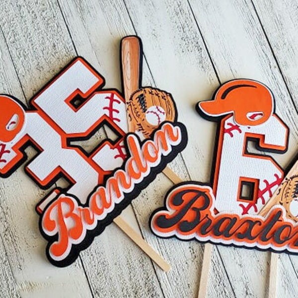 Baseball Cake Topper - Etsy