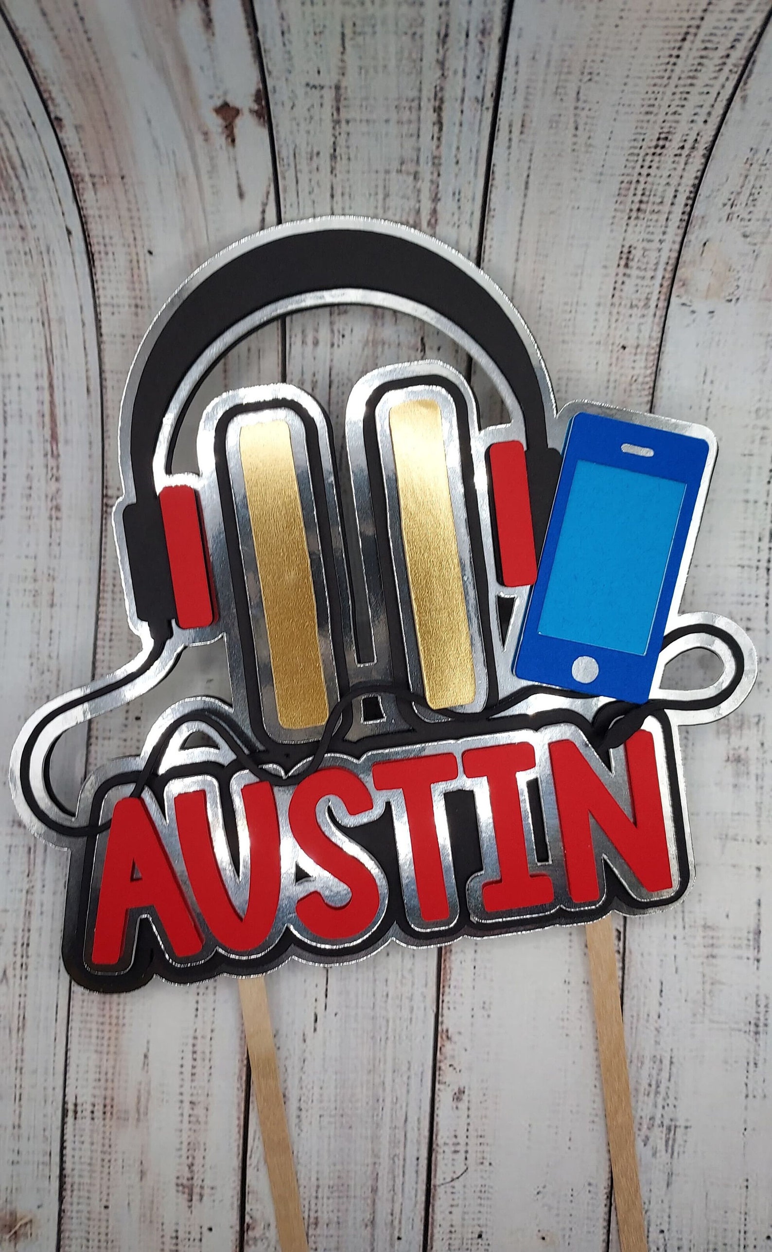 Headphones Cake Topper Music Cake Topper Teen Cake Topper - Etsy