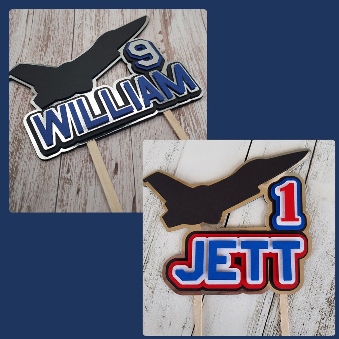 Air Force Birthday Party Decorations, USAF Cake Topper,fighter Jet ...