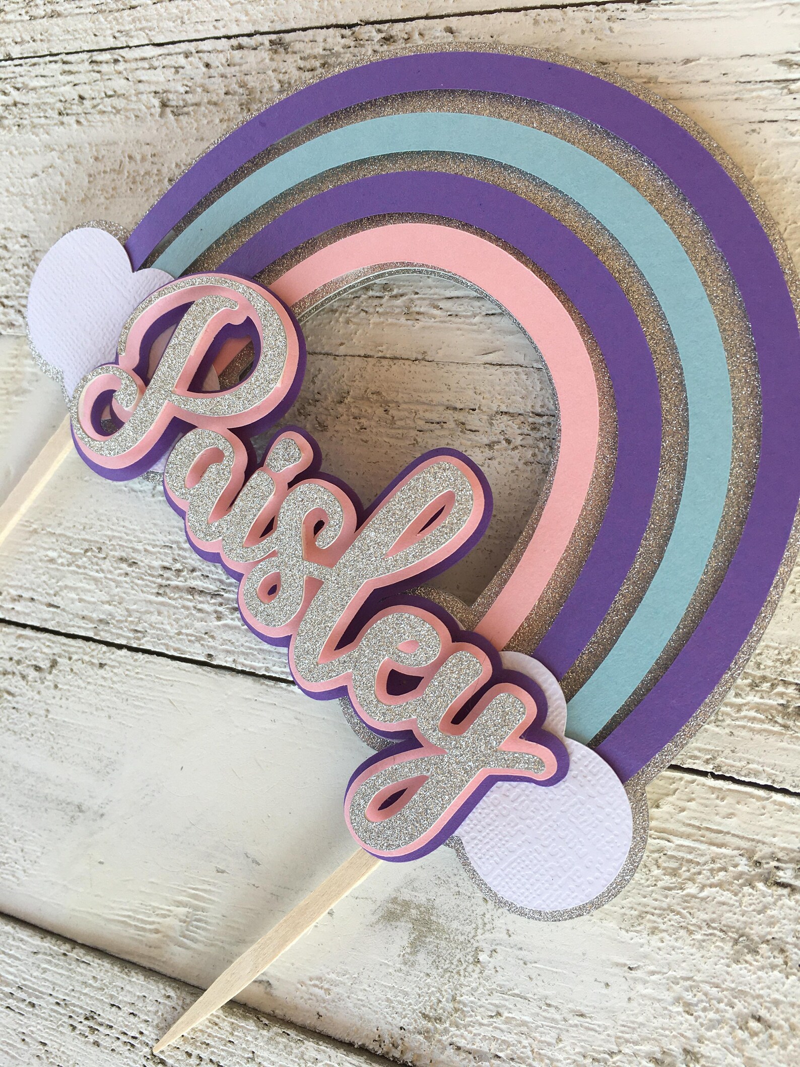 Rainbow Cake Topper Name Cake topper Personalized Cake | Etsy