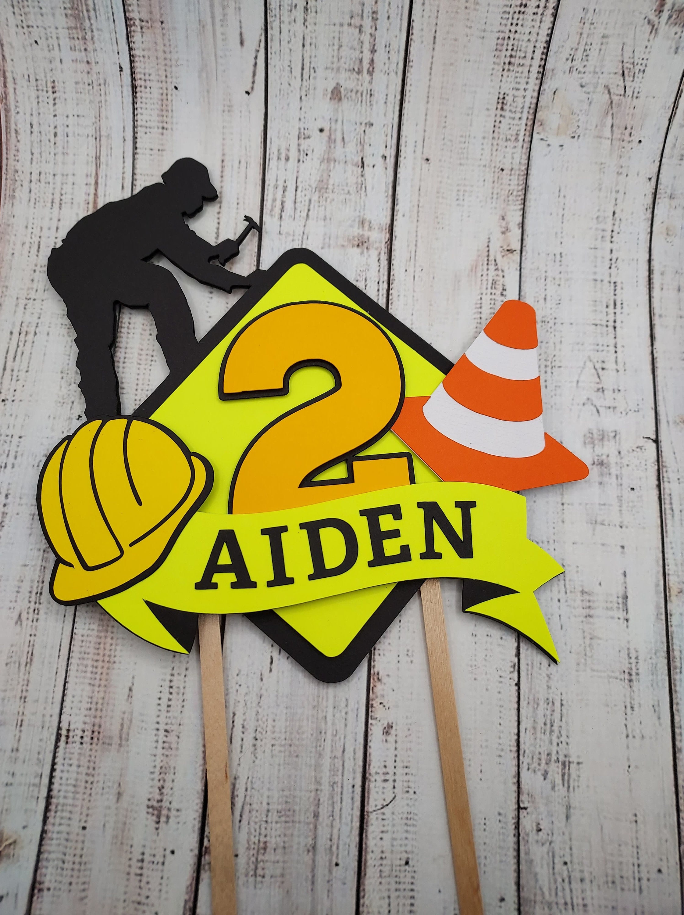 Construction Cake Topper Construction Party Cake Topper - Etsy