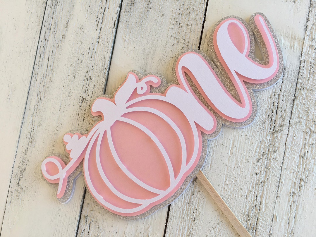 Pumpkin Cake Topper, Pumpkin "one" Topper, White Pumpkin, Fall Cupcake ...