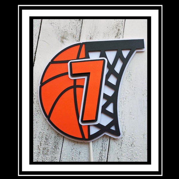 Two Basketball Cake Topper - Etsy