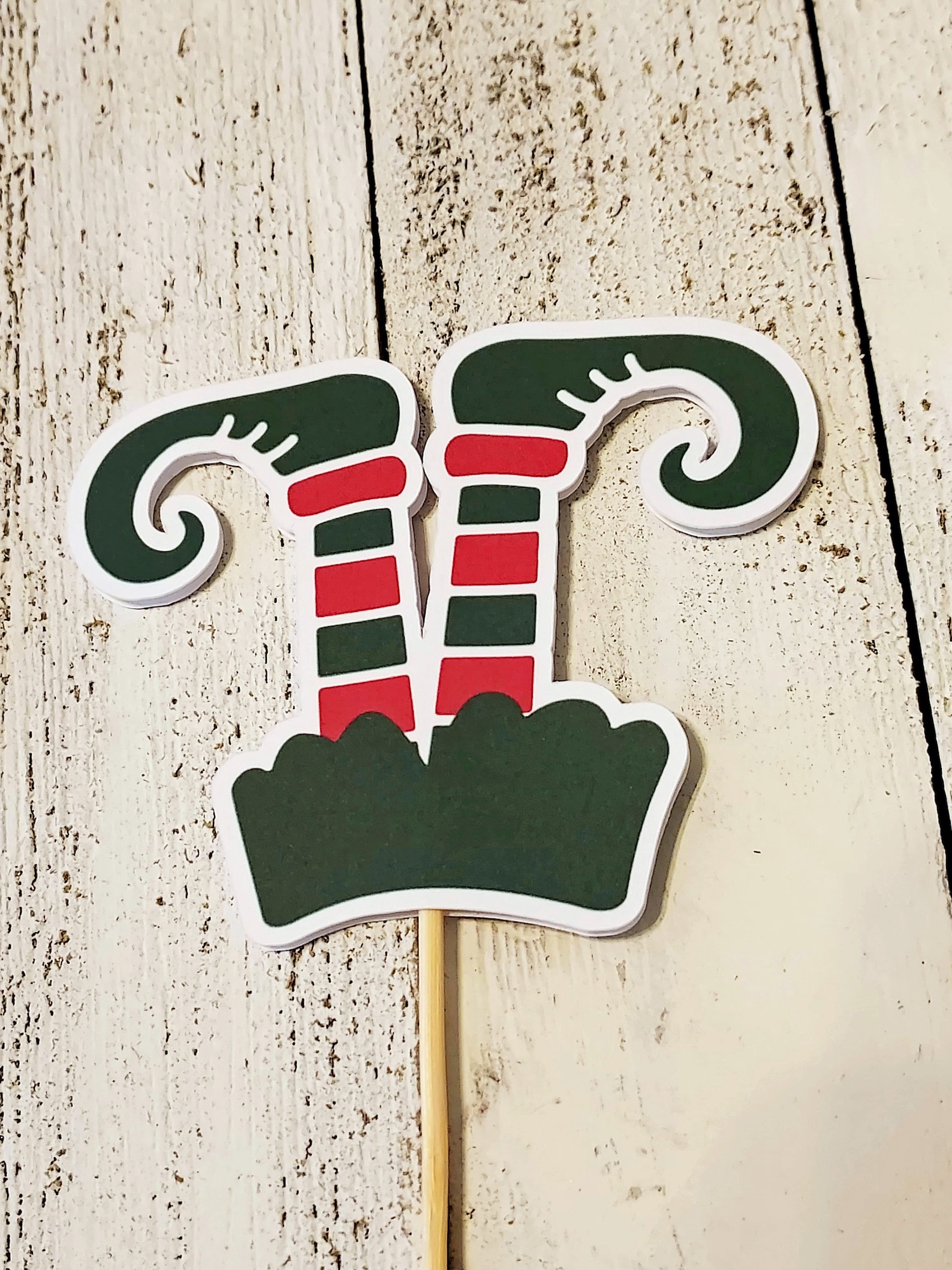 Elf Cupcake Toppers Christmas Theme Party Elf Party Cake - Etsy