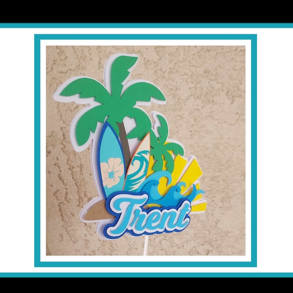Surfing Cake Topper - Etsy