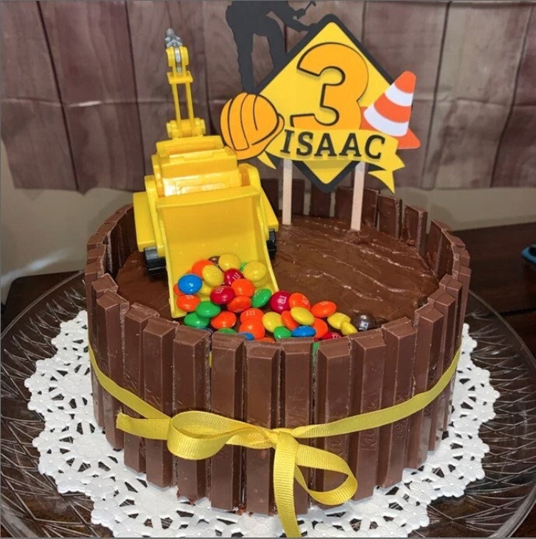 Construction Cake Topper, Construction Party Cake Topper, Construction ...