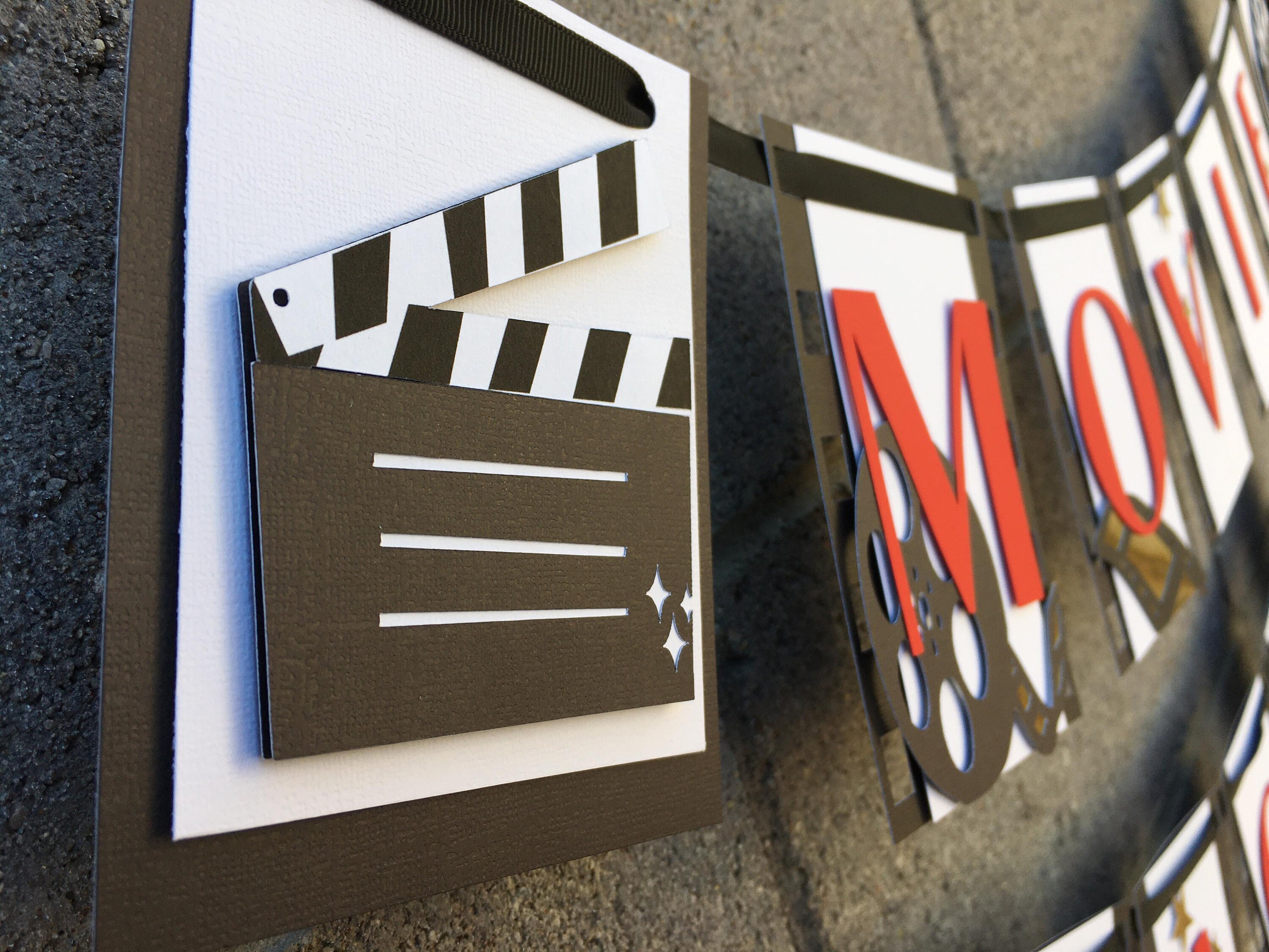 Movie Night Banner Pennant Banner Movie Night Party | Etsy