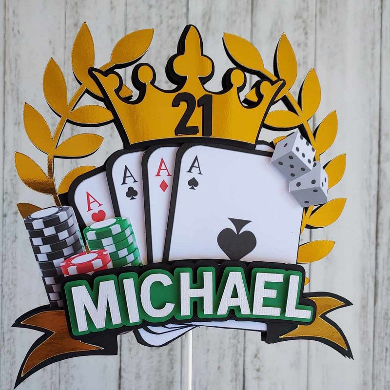 Playing Card Cake Topper - Etsy