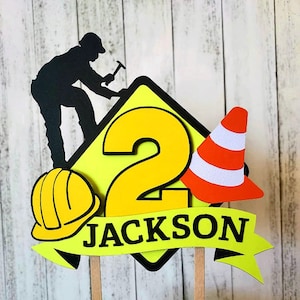 Construction Cake Topper, Construction Party Cake Topper, Construction ...