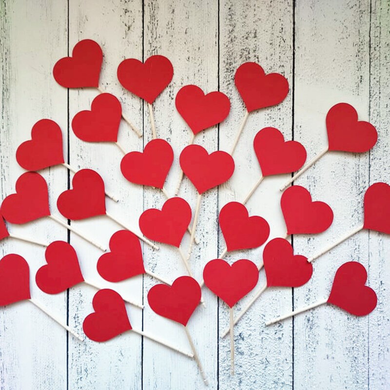 Heart Cupcake Topper - Etsy