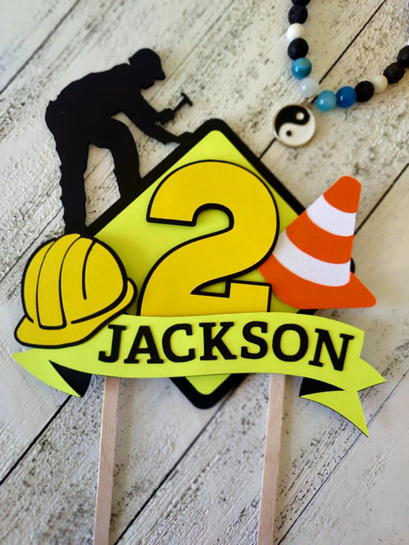Construction Cake Topper Construction Party Cake Topper - Etsy