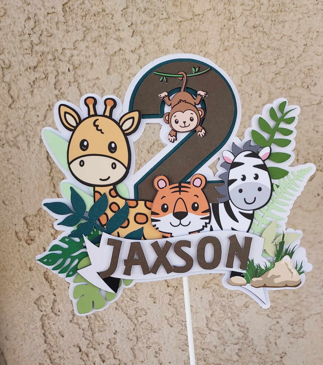 Safari Cake Topper Safari Birthday Decorations Animal - Etsy