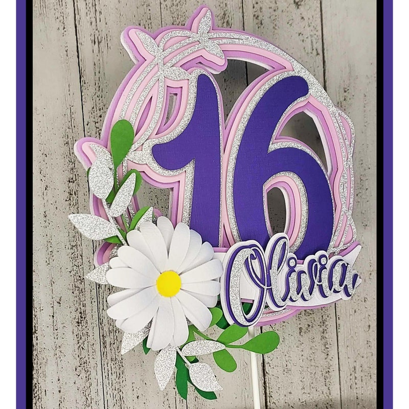 Sweet 16 Cake Topper - Etsy