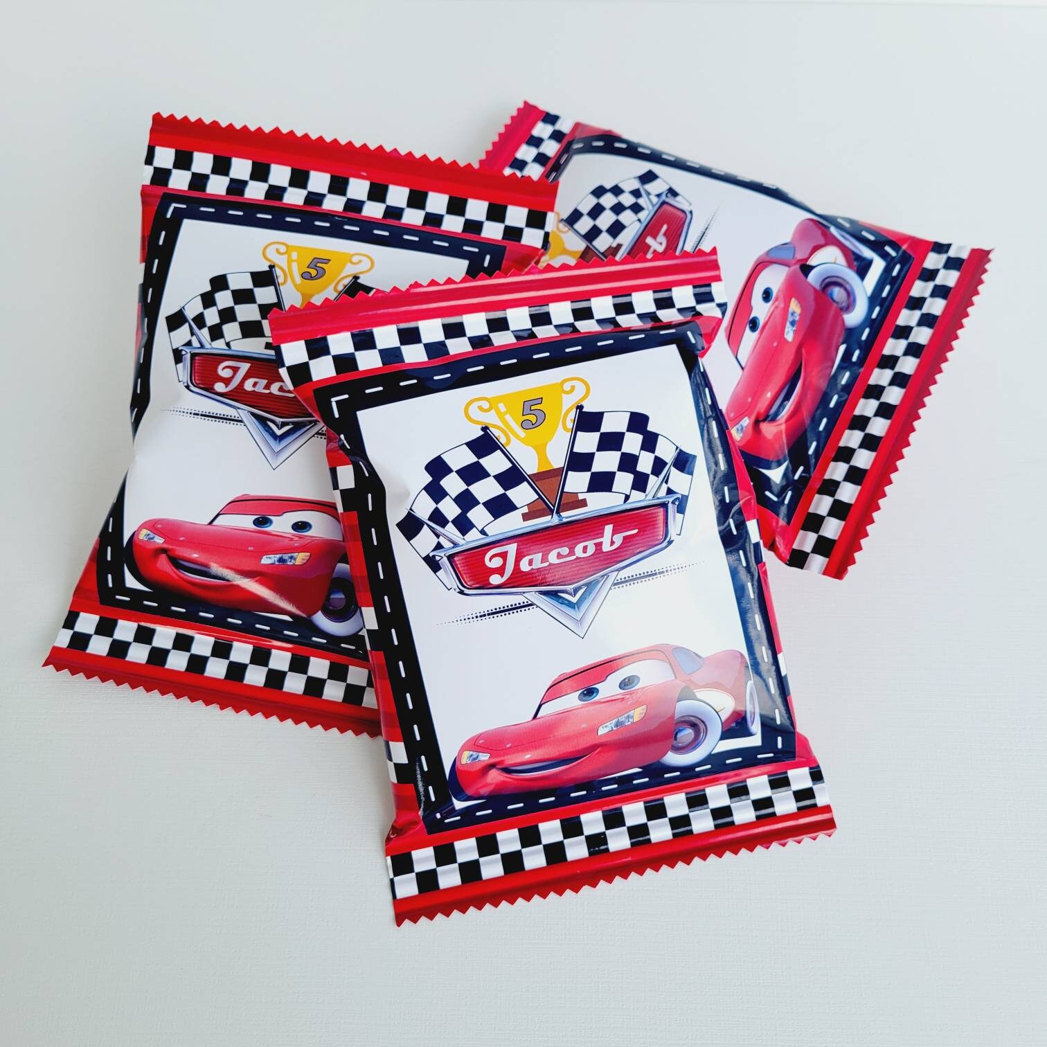 Lightning Mcqueen Chips Bag, Cars Party Decorations, Chips Personalized ...