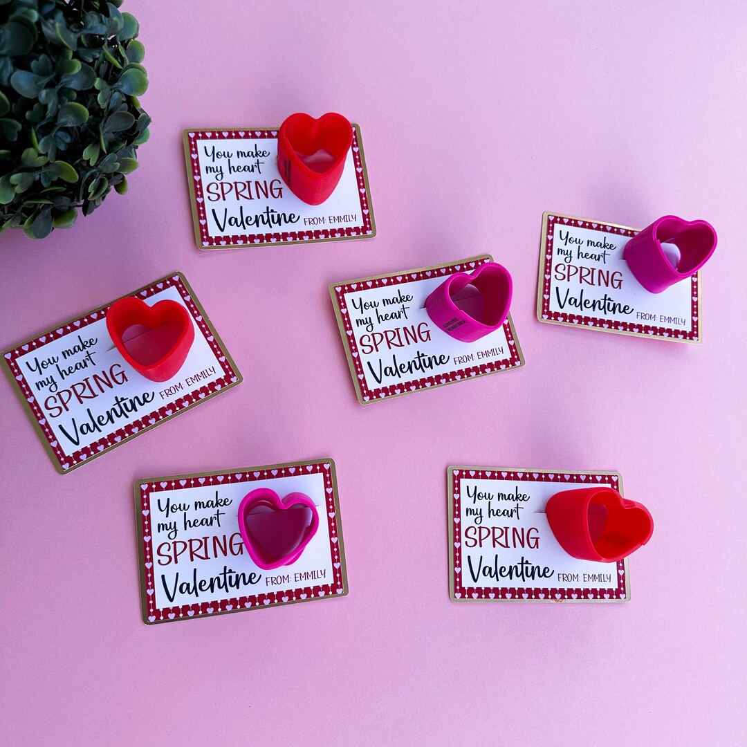 Slink Valentine's Favors, Heart Slink Card, Valentine's Kid Favors ...