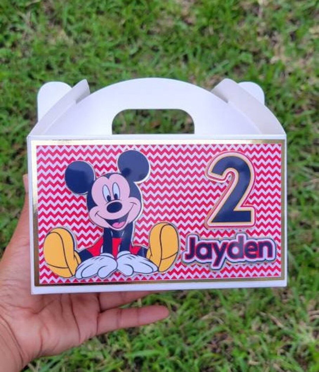 Mickey Mouse Favor Box Personalized Mickey Gable Favor Box - Etsy