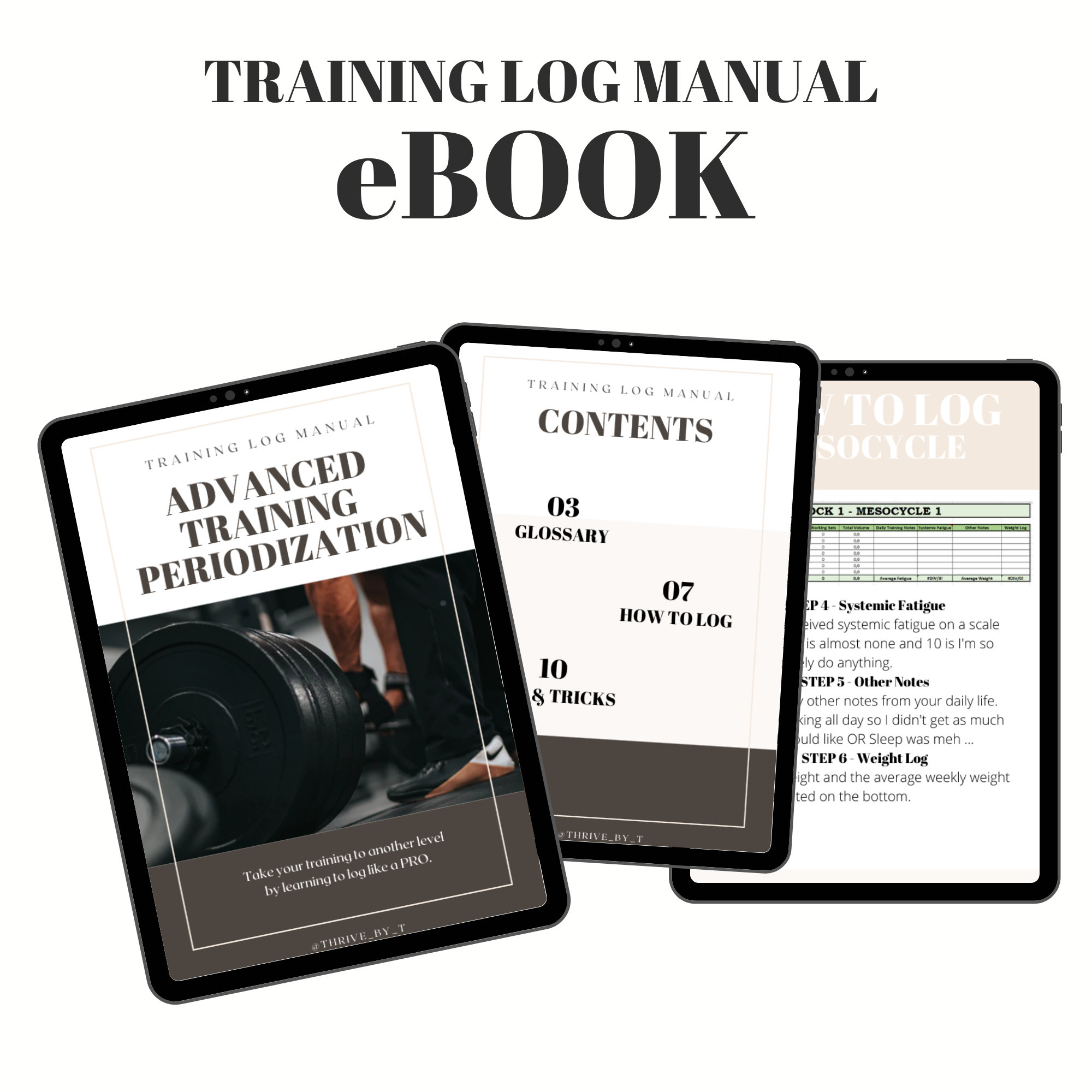 Advanced Training Log Template | Digital Workout Planner | Resistance ...