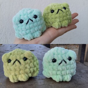 Cute Frog Plush Crochet Keychain, Happy Sad Frog and Toad, Bff Birthday ...