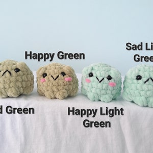 Cute Frog Plush Crochet Keychain, Happy Sad Frog and Toad, Bff Birthday ...