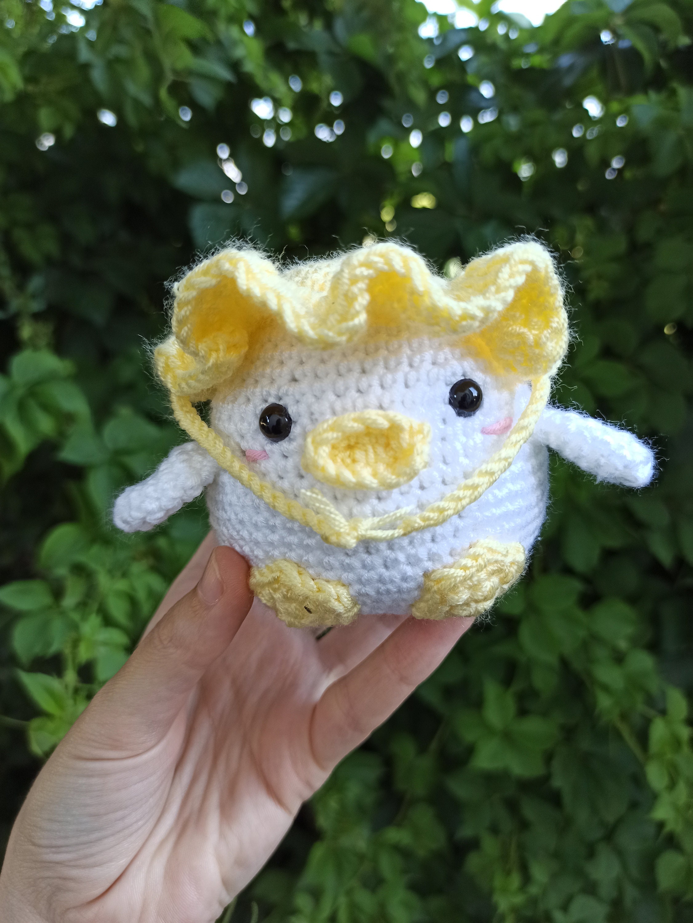 Duck With Hat Crochet Kawaii White Duck Plush - Etsy