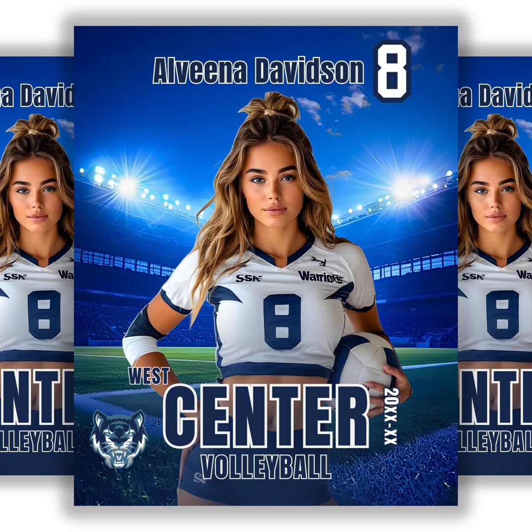 Senior Volleyball Poster Canva Template, Sports Team Memory Mate ...