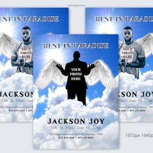 RIP Angel Wingstemplate,memorial Rest in Peace Add Photo for Funeral ...