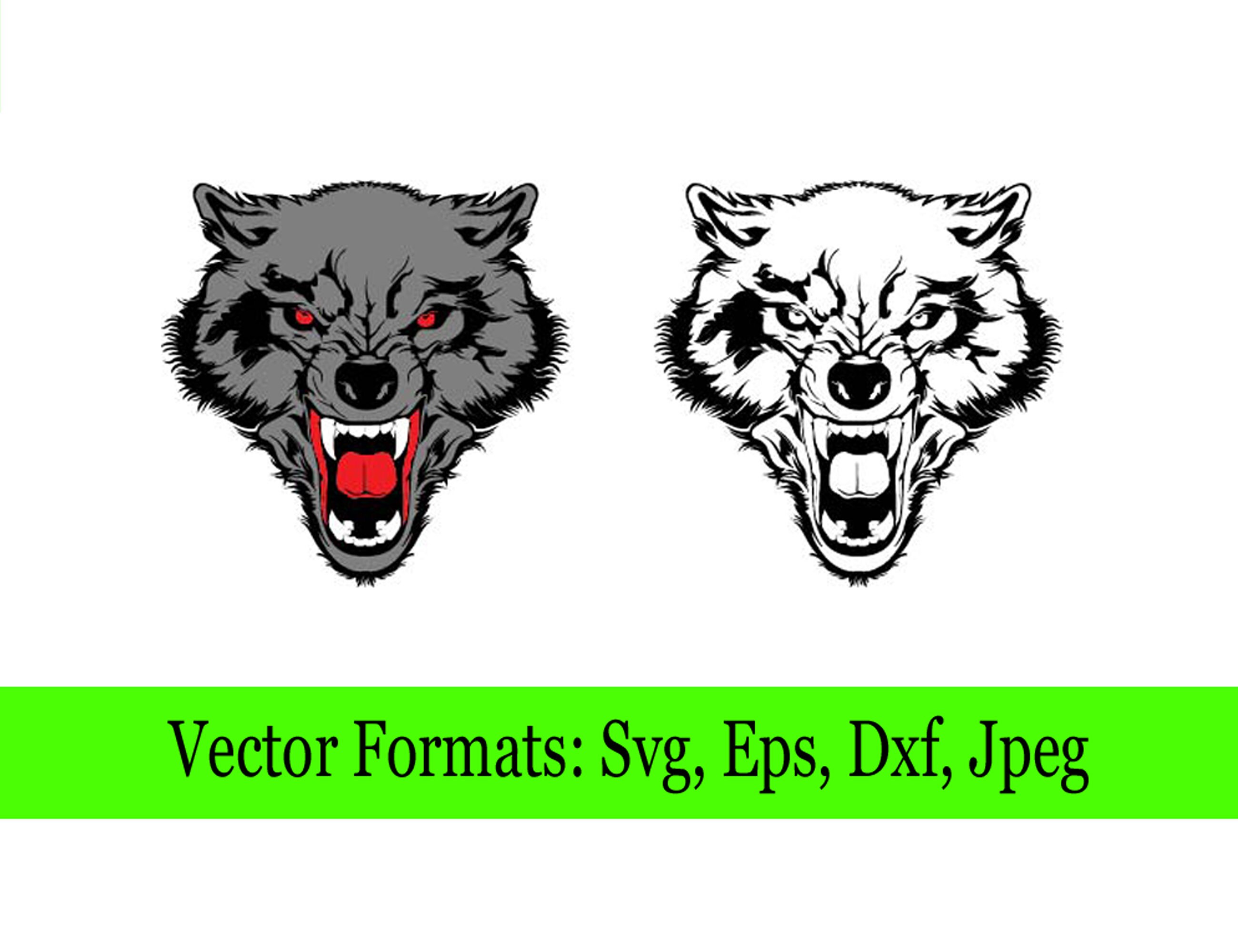 Angry Wolf Vector