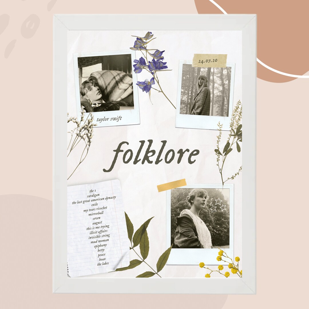 Folklore Evermore Poster Art Print Minimal - Etsy