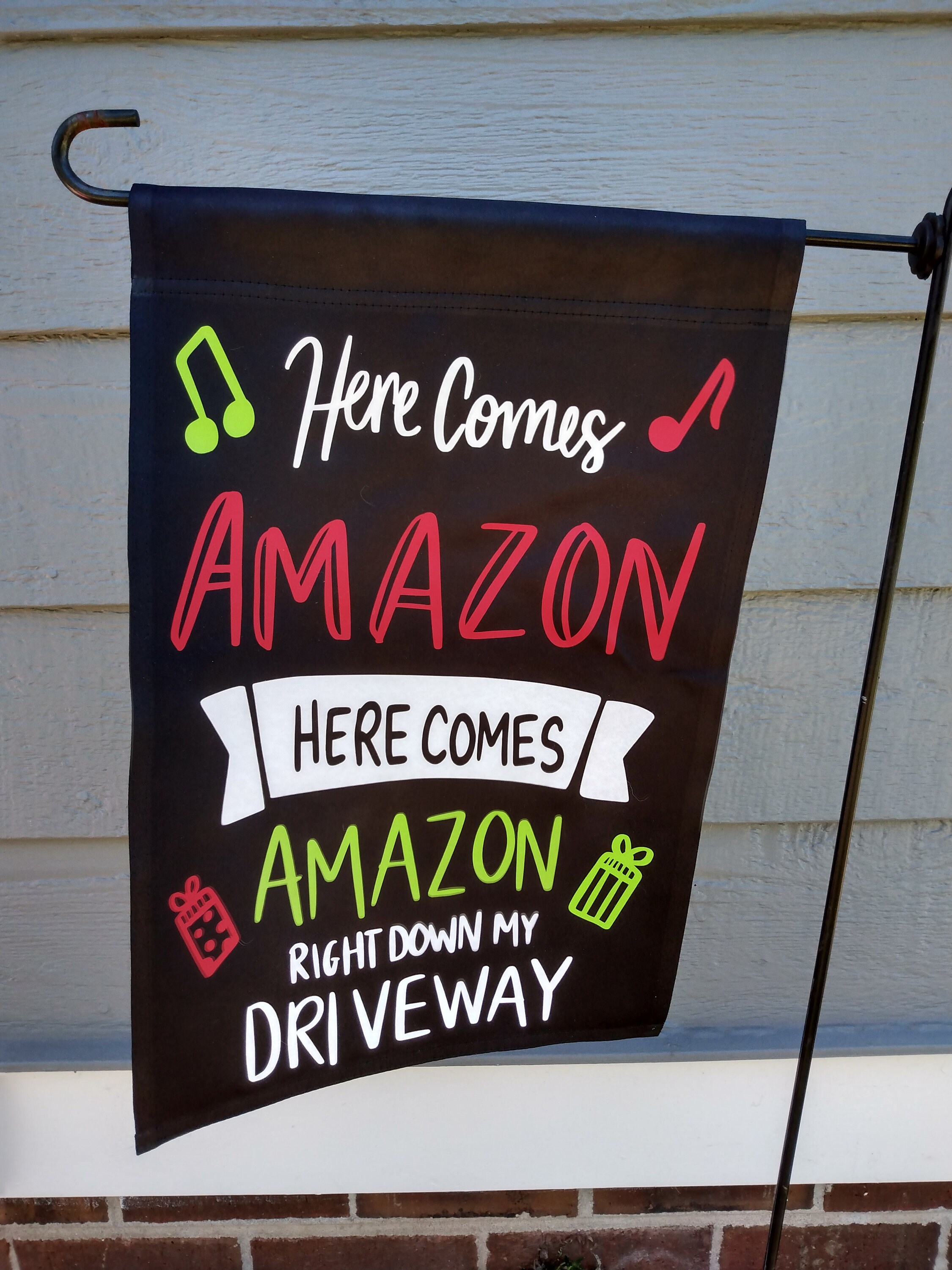 Amazon Flag, Christmas Amazon Flag, Christmas Garden Flag, Funny Garden ...
