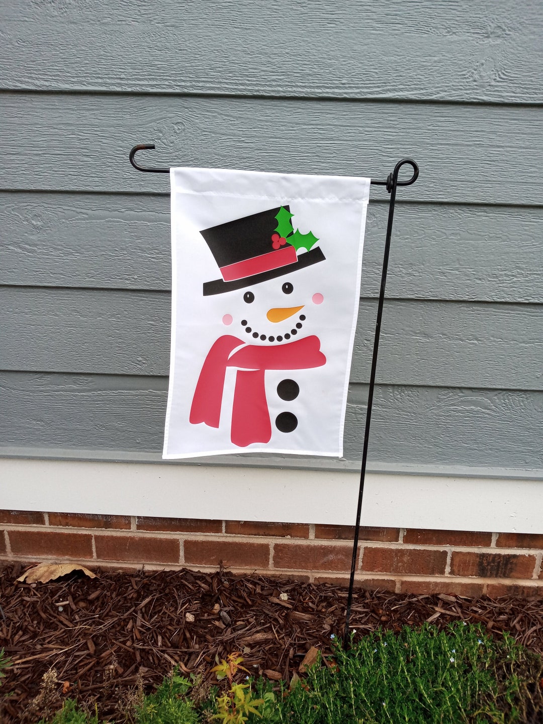 Snowman Flag, Winter Garden Flag, Mailbox Flag, Snowman Garden Flag ...