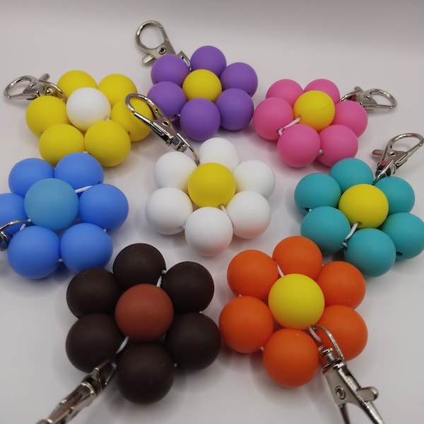Flower Keychain - Etsy