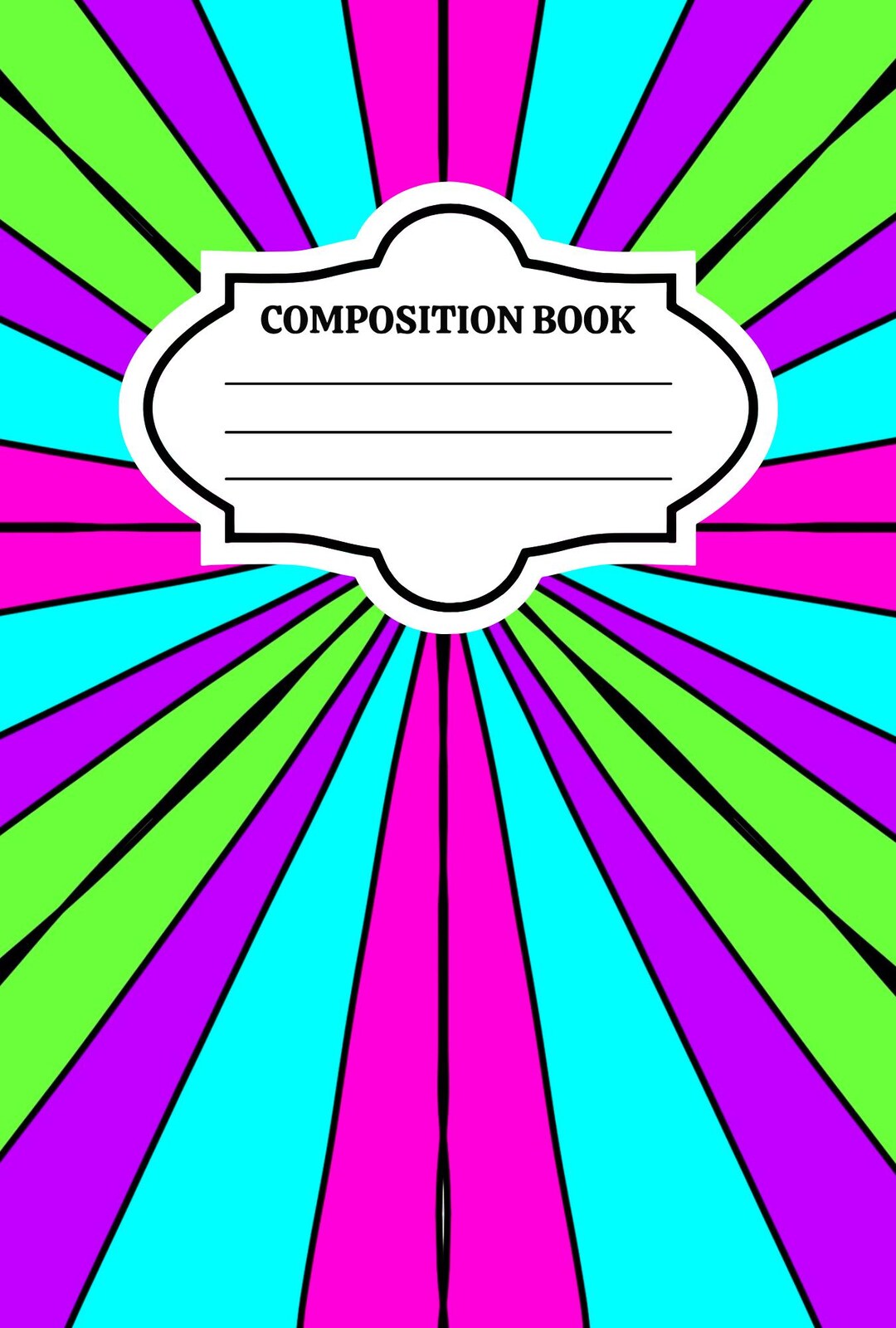 Printable Composition Notebook Cover PNG - Etsy