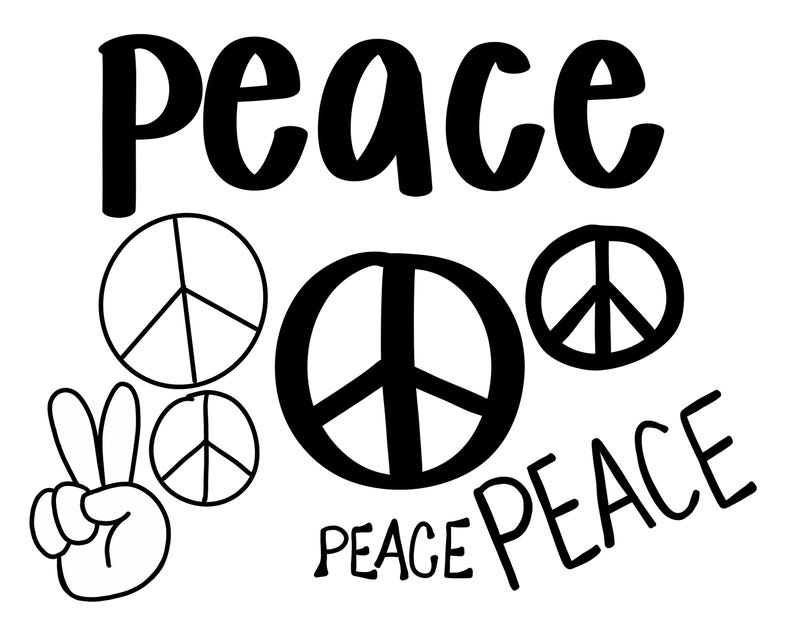 Peace Signs PNG Digital Download Instant File Download - Etsy