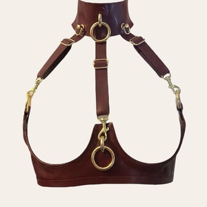 O-ring/padlock Latex Cupless Bra With Choker - Etsy