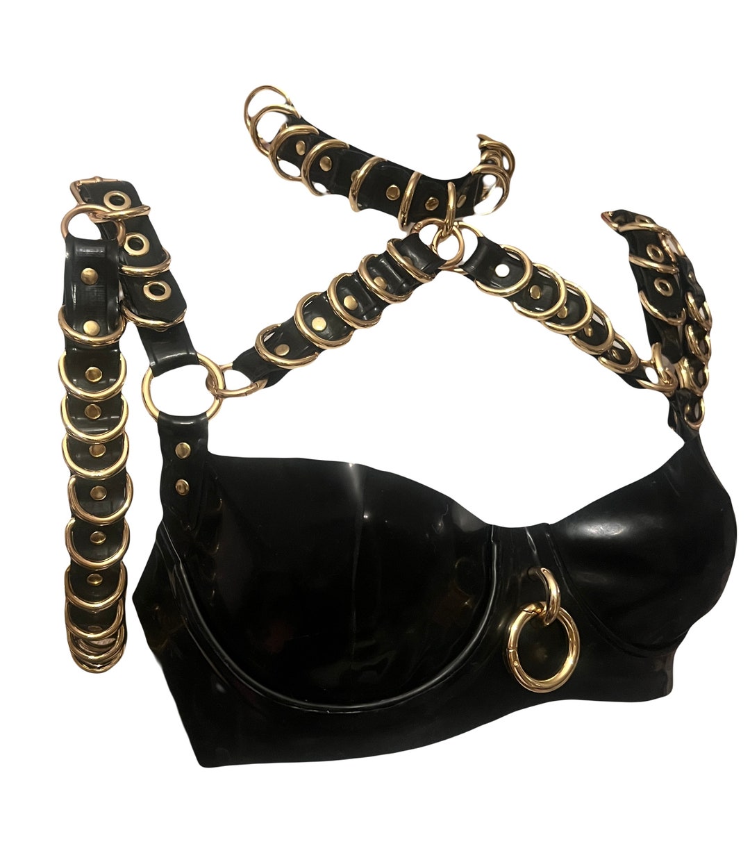 D-ring Latex Bra - Etsy