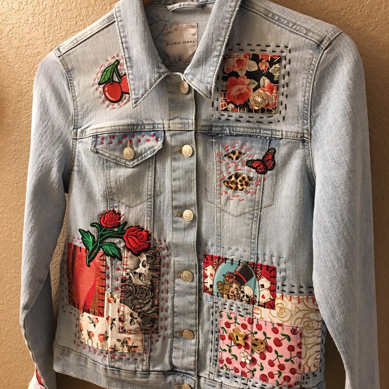 Embellished Jean Jacket - Etsy